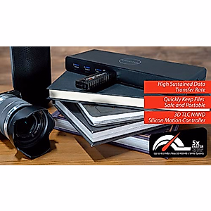 VisionTek XT 1TB USB 3.0 Pocket SSD with up to 451MB/s Read & 445 MB/s Write Speeds,Bootable Drive, TLC NAND, SMI Controller, Compatible with PS3/PS4 & Xbox One S/X, (901241)