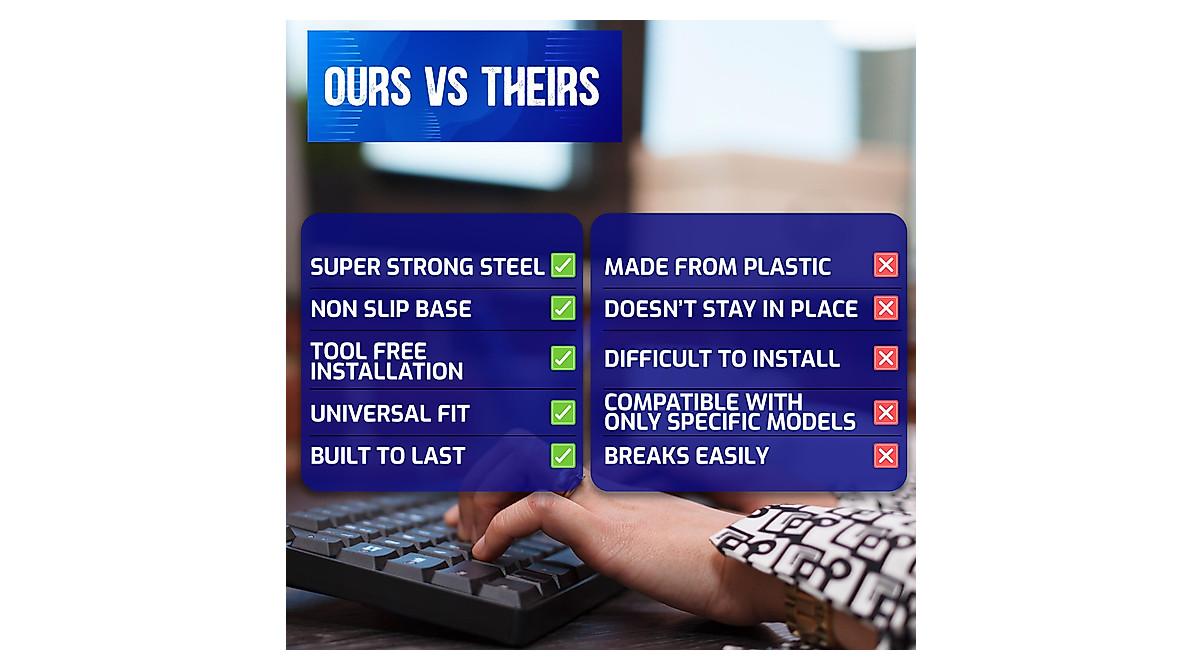 Computer Keyboard Feet Replacement 2 Pcs - Rubber Grip Small Ergonomic ...