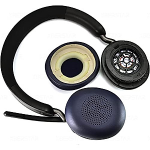 Elite 45h Evolve2 65 Earpads,JOYSOG Replacement Ear Pads Ear Cushions Foam Covers for Jabra Evolve 2 65 MS/UC Elite 45h Headphone (Blue)