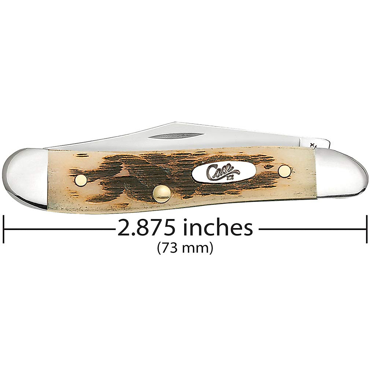 Case XX WR Pocket Knife Amber Bone Peanut Item #045 - (6220 SS) - Length Closed: 2 7/8 Inches