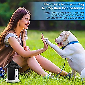 Anti Barking Device, 2-in-1 Ultrasonic Dog Barking Control Devices & Dog Training Tools, Waterproof Bark Box with 3 Levels & 50 Ft Range, Outdoor Dog Barking Deterrent Safe for Human & Dogs