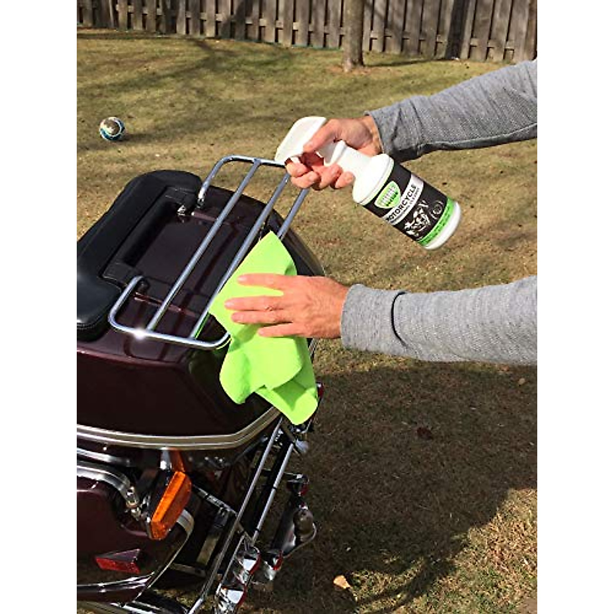 Shine Doctor Motorcycle Cleaning Kit Cleans Chrome, Leather, Vinyl and Removes Grime and Grease.