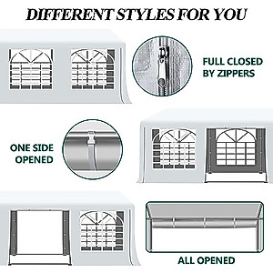 GARTOO 20' x 40' Canopy Party Tent & Carport - Heavy Duty Outdoor Wedding Gazebo with 4 Sand Bags, Event Shelter Canopy for Outdoor Event, Wedding, Birthday Party