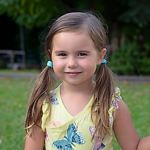 Heliums Small Hair Ties - Blonde - 1 Inch Seamless No-Damage Ponytail Holders for Kids, Braids and Thin Hair - 20 Count