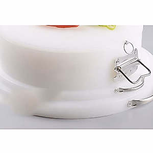 GULRUH Wood Cutting Boards for Kitchen, Kitchen Round Thickened PE Plastic Cutting Board, Vegetable Pier Cutting Board Cutting Board, Chopped Bone (Size : 43 * 2cm)