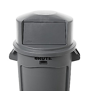 Rubbermaid Commercial Products Heavy-Duty BRUTE Dome Swing Top Door Lid, Plastic, Gray, Compatible with the 44-Gallon Waste/Utility Containers