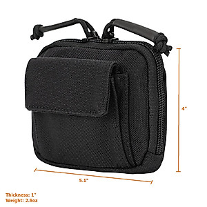 Dotacty Duty Belt Gloves Pouch Latex Disposable Glove Holder Carrier Double Pockets Police Law Enforcement Officer Security Firefighter EMS EMT Paramedic First Responders Nylon Bag Zipper Closure