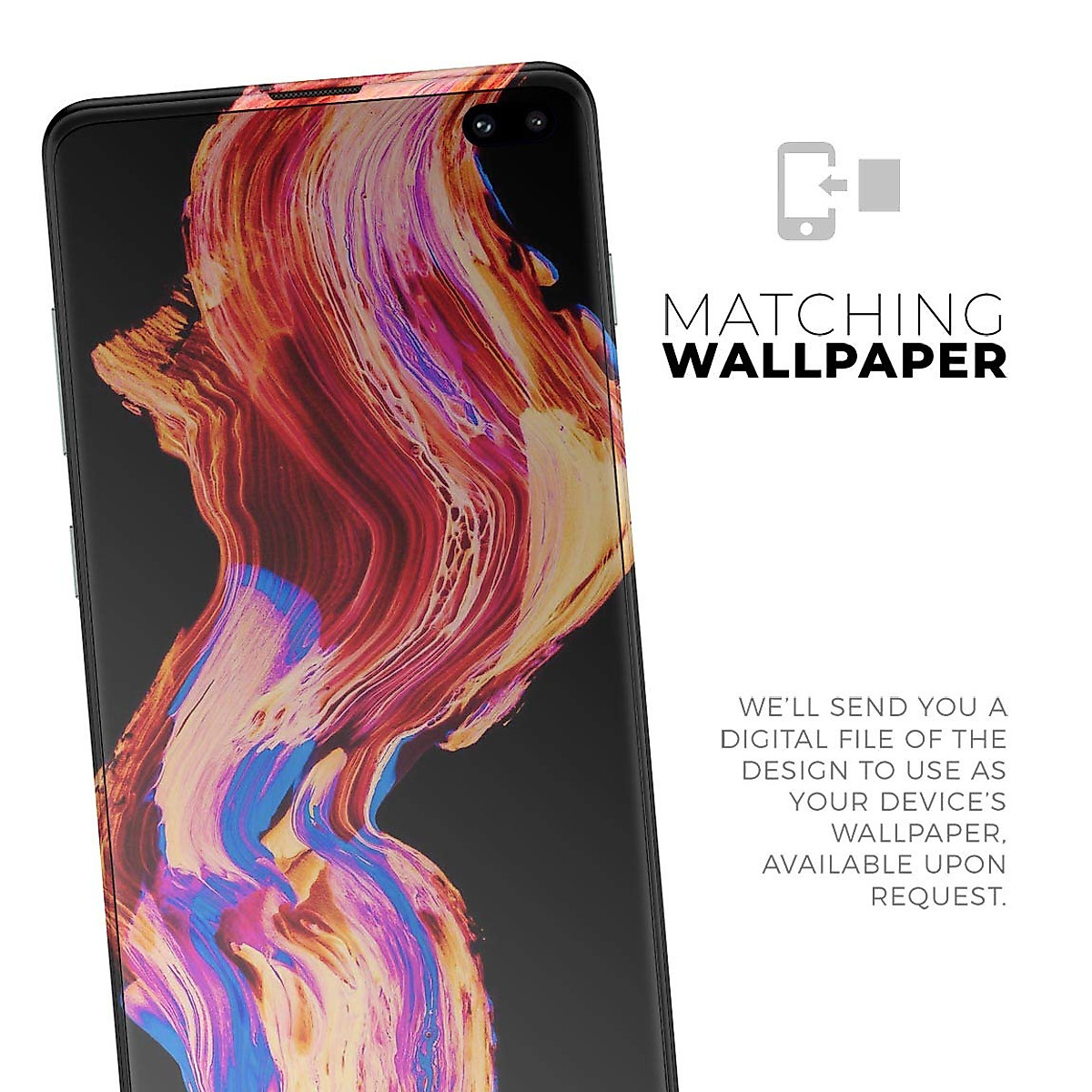 DesignSkinz Liquid Abstract Paint V80 Protective Vinyl Decal Wrap Skin Cover Compatible with The Samsung Galaxy S20 (Screen Trim & Back Glass Skin)