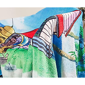 Dragon Ball Z Kame House Plush Throw Blanket | Fleece Blanket Cover, Cozy Sherpa Wrap For Sofa And Bed, Home Decor Room Essentials | Anime Manga Gifts And Collectibles | 45 x 60 Inches