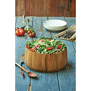 Ironwood Gourmet Tulip Salad Bowl, Acacia Wood