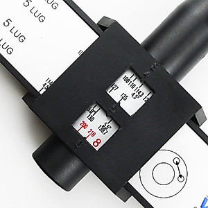 WHEEL CONNECT PCD Gauge，Wheel/Rim Bolt Pattern Measuring Tool, PCD Ruler, Sliding Caliper for 4 5 6 8 Holes