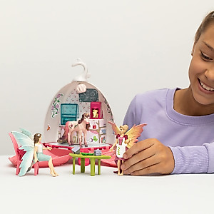 Schleich bayala, 14-Piece Playset, Fairy Toys for Girls and Boys Ages 5-12, Fairy Café Blossom Toy Set