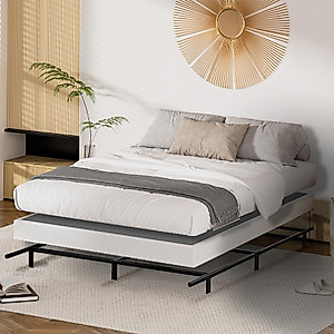 RmagineX Box Spring for Queen Bed 5 Inch Profile Queen Box Spring Heavy Duty Metal Queen Size Box Spring Mattress Foundation Sturdy Queen Box Springs for Bed Frame Platform Noisy Free (5 Inch, Queen)