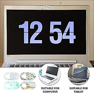 Laptop Camera Slide Blocker Laptop 8pcs Privacy Shutter Webcam Lens Cap Hood Covers Marble Web Camera Cover Slide with Adhesive Protecting Privacy and Laptops USB Camera
