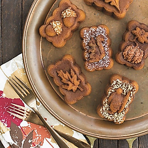 Nordic Ware Harvest Mini Loaf Pan, Bronze, 11.38 x 9 x 1.88 inches, Brown