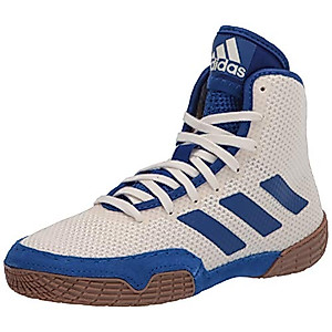 adidas Boy's Tech Fall 2.0 Wrestling Shoe, White/Royal Blue/Gum, 1.5 Little Kid