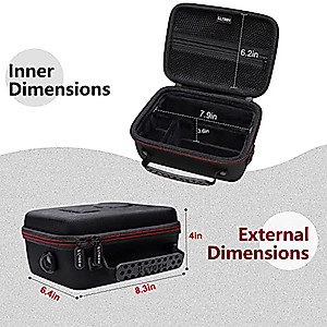 Hard Case for Sony Alpha ZV-E10 / ZV-1F Vlog Camera by LTGEM. Fits Vlogger Accessory Kit Tripod and Microphone - Travel Protective Carrying Storage Bag (Black)