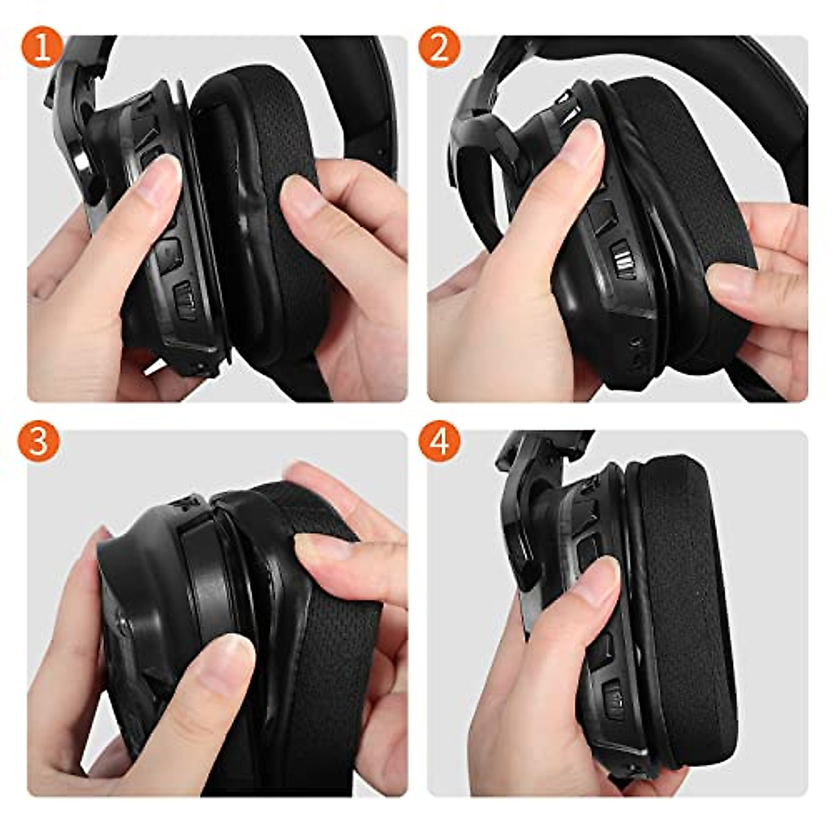 JHK Breathable Mesh Replacement Ear Pads Cushion Cover Earpad for Logitech G435 Lightspeed Wireless Gaming Headset (Purple)