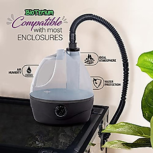 BIOTERIUM Reptile Humidifier | 2L Reptile Fogger Ideal In Terrarium for Reptiles | Compatible With Most Terrariums and Enclosures | With Extendable Hose and Adjustable Fog Output