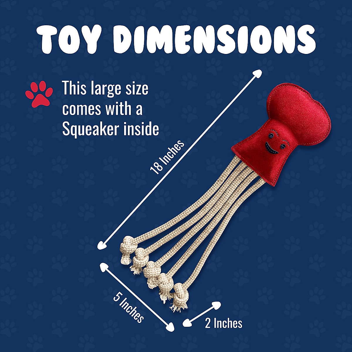 Angel Pet Supplies Octopus Natural Rope Dog Toy | Durable Large Dog Toy | Interactive & Mental Stimulation | Handmade | Puppy & Dog Toy