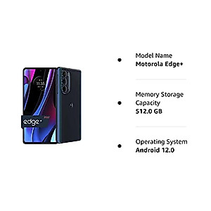 Motorola Edge + |2022| 4800mAh Battery | Unlocked | Made for US by Motorola | 8/512GB | 50MP Camera | Cosmos Blue (Renewed)