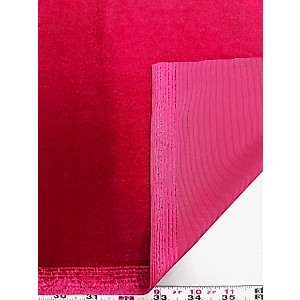 Princess Fuchsia Polyester Spandex Stretch Velvet Fabric for Bows, Top Knots, Head Wraps, Scrunchies, Clothes, Costumes, Crafts - 10001