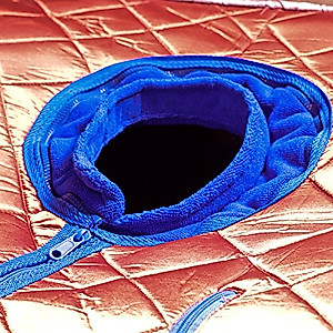 Durherm Infrared Sauna, Low EMF Negative Ion Portable Indoor Sauna with Chair and Heated Footpad, Copper, Large