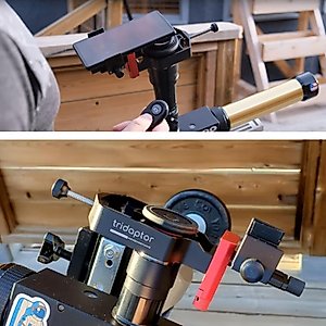 tridaptor - Universal Phone Scope Digiscoping Adapter|High-Precision XYZ Metal Telescope Mount 3-Axis Smartphone Holder for Spotting Scope Monocular Binos|Fits All Cell Phone Camera/Max 2.4" Eyepiece
