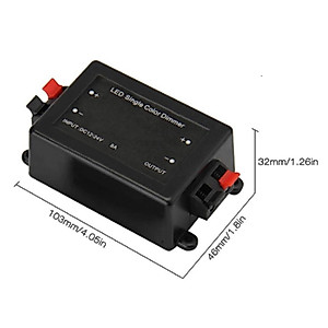 DC 12V 24V LED Dimmer Switch LED Light Strip Dimmer with Remote Control Adjust Brightness ON/Off Switch