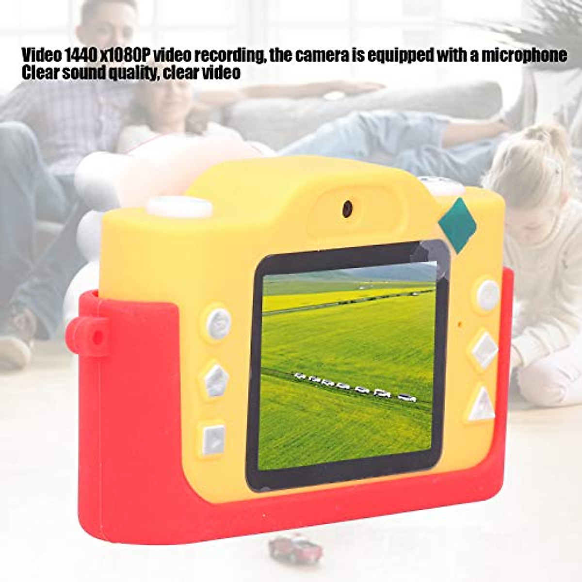 Camera Cartoon Santa Claus Video Dual Camera USB Rechargeable Music Camera for Children and Toddlers Boys and Girls