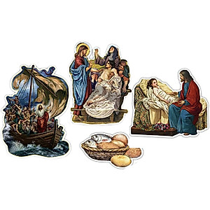 Our Miracle of Jesus Catholic Sticker Sheet, Novelty Religious Inspirational Stickers for Sunday Schools, Scrapbooking, Journaling, Pack of 2