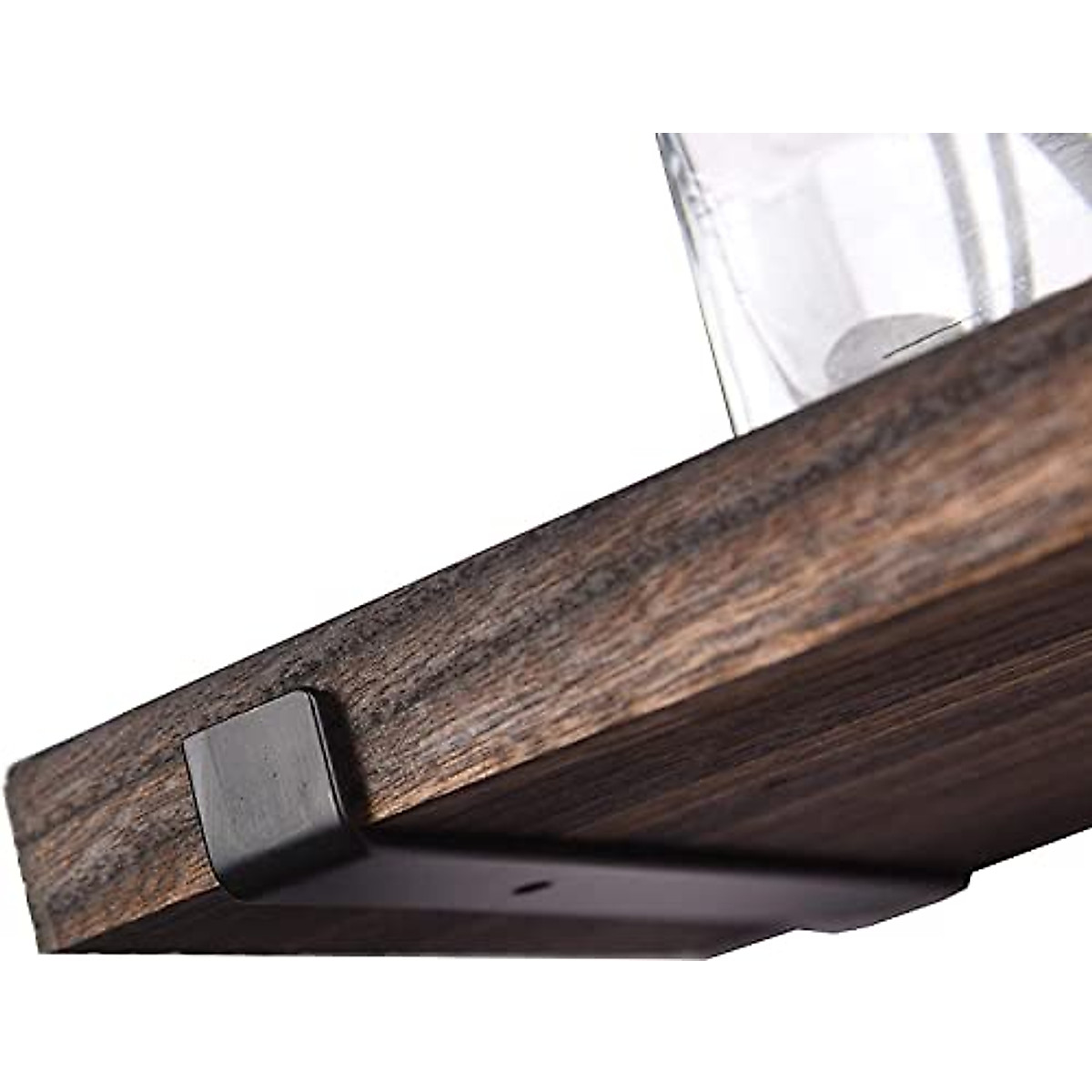 TheNext7 Wooden Floating Shelves Wall-Mounted with Hooks, Floating Shelves for Bedroom, Living Room, Bathroom, Kitchen, Office and More - Home/Office Decorative Display Stand - 24 X 6 in.