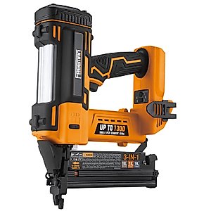 Freeman PE20VT31618 20 Volt Cordless 3-in-1 16 and 18 Gauge Nailer / Stapler (Tool Only) – 1300 Shots per Charge