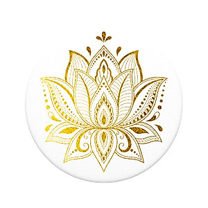 PopSockets Phone Grip with Expanding Kickstand, Mandala PopGrip - Golden Prana