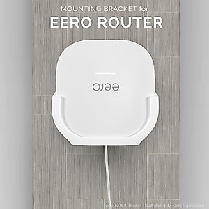 Screwless Wall Mount for Eero Mesh WiFi (NOT Compatible with Eero 6/Pro 6/Beacon), VHB Stick On Holder, Easy to Install, No Tools, No Mess, No Drilling, Strong Adhesive Mount, White by Brainwavz