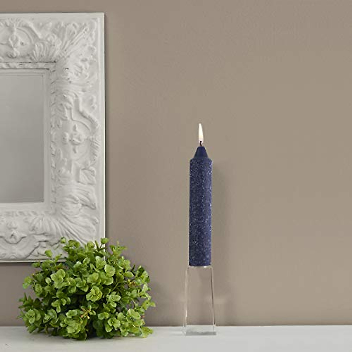 Root Candles 597220 Unscented Timberline Collenette 7-Inch Dinner Candles, 4-Count, Abyss