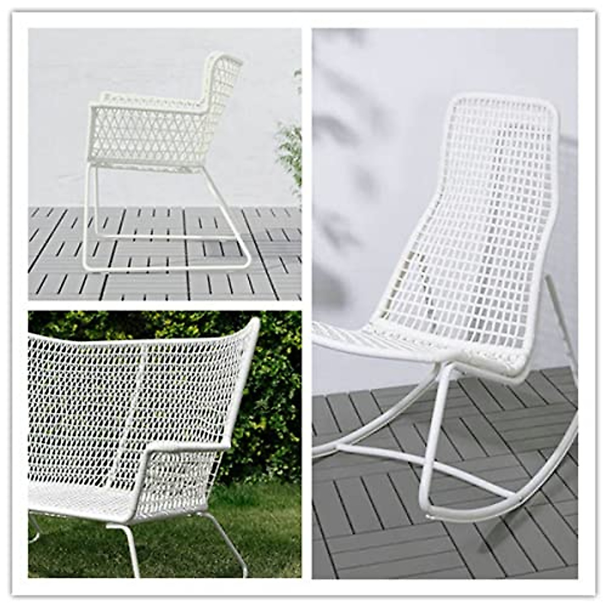 Rattan Repair Kit,Round Synthetic Rattan Fix Kit Vinyl Plastic Waterproof Brown Woven Rattan for Garden Patio Furniture and Rattan Chair Sofa Couch Basket Replacement-1LB(Round White)