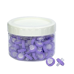 Syringe Filters PVDF Hydrophilic Filtration 0.22um 13mm Membrane Diameter Lab PVDF Membrane Disc Non-Sterile by Labfil, Pack of 100
