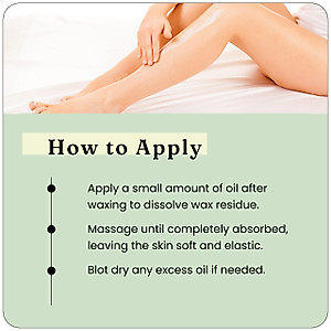 Depileve Oil Cleanser - Azulene Oil - Removes Wax Residue - AfterCare Enriched with Wheat Germ - for All Skin Types - Post Waxing Massage Oil, 7 oz.