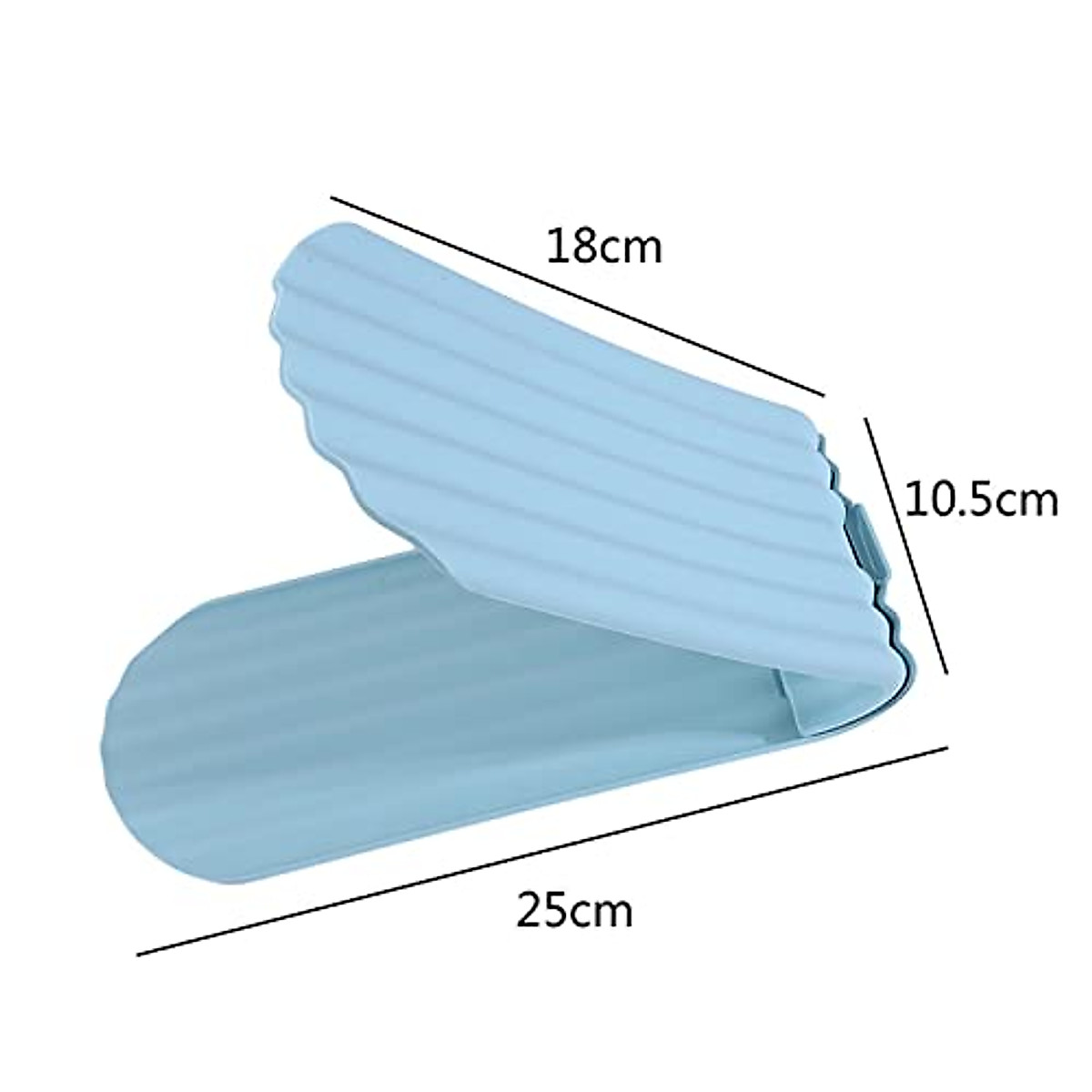 ENDAN Shoe Shelf Durable Adjustable Shoe Organizer Footwear Support Slot Space Saving Cabinet Closet Stand Shoes Storage Rack Shoebox Shoes Box (Color : Dark Blue)