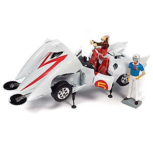 Silver Screen Machines - Speed Racer Mach 5 w/Chim-Chim and Speed Racer Figures (AWSS124)