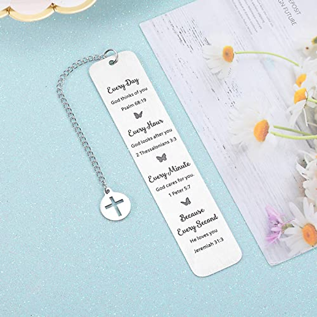 Inspirational Religious Gifts for Women Men Teens Girls First Communion Christening Gifts for Goddaughter Godson Coworkers Christmas Gifts for Son Daughter Girlfriend Bookmark Gifts for Friends Her