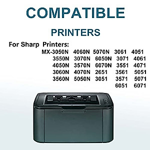 1-Pack Compatible High Yield 3561, 3571, 4051, 4061, 4071, 5051, 5071, 6051, 6071 Printer Waste Toner Container Box Replacement for Sharp MX607HB MX-607HB Printer Cartridge (Black)