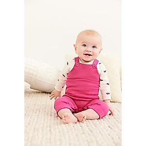 Moon and Back by Hanna Andersson Unisex Toddlers' Knit Overalls Pants, Navy, 3T