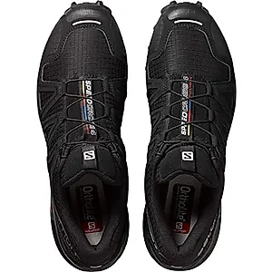 Salomon Men's Speedcross 4 Trail Running, Black/Black/Black Metallic, 10.5