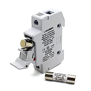 HALONE 10pcs Solar PV Fuse Holders Suitable for 10 * 38mm PV Fuse Fuse Link with LED Indicator Light for Solar System Protection