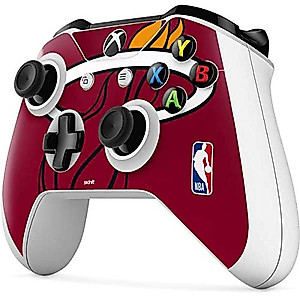 Skinit Decal Gaming Skin Compatible with Xbox One S Controller - Officially Licensed NBA Miami Heat Large Logo Design