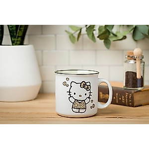 Silver Buffalo Sanrio Hello Kitty Leopard Outfit Ceramic Camper Mug, 20 Ounces