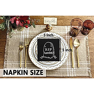 RIP Twenties Napkins,Death to My 20s Napkins, 30th Birthday Napkins,RIP to My 20s Birthday Decorations,Death to My 20s Birthday Decorations,30th Birthday Party Supplies(5 x 5 In, Silver Foil, 50-Pack)