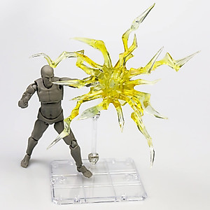 Linhoo Action Figure Stand, Figure Display Lightning Effects Compatible with HG RG SD SHF Gundam Stand 1/144 with Screwdriver